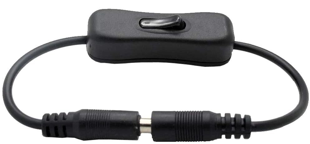 DC Inline Rocker On/Off Switch Cable DC Jack 2.5 x 5.5mm; Male to Fema ...