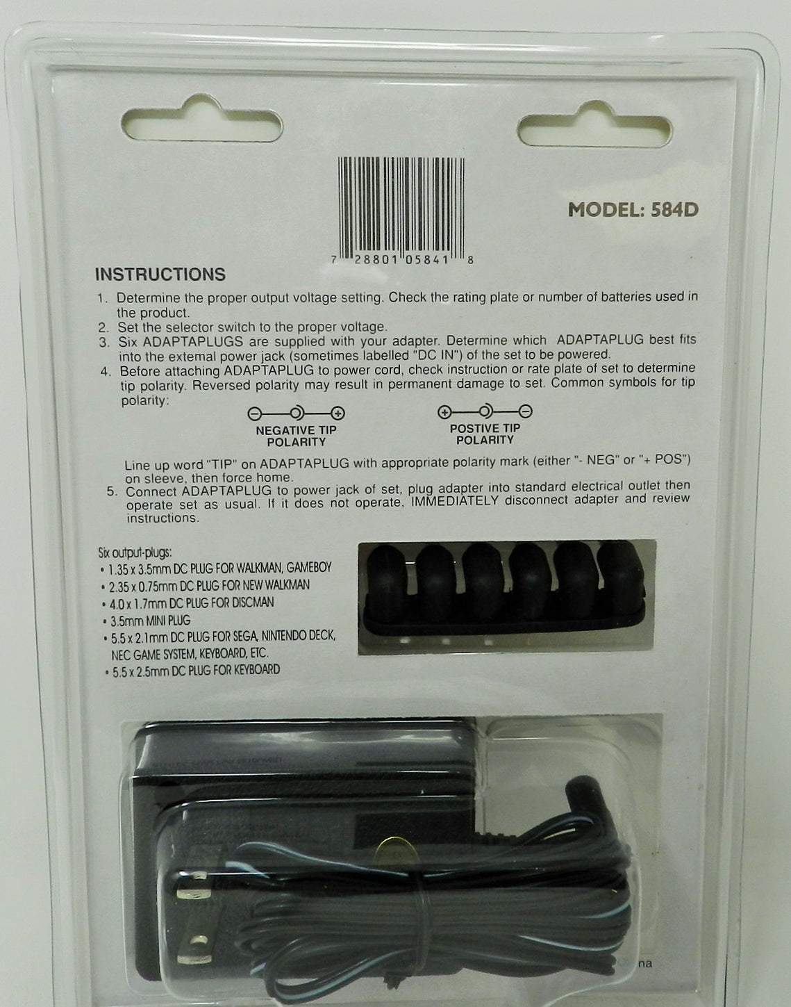 DC Universal Power Adapter Multi Voltage Output: 1.5V DC-12V DC @ 300 ...