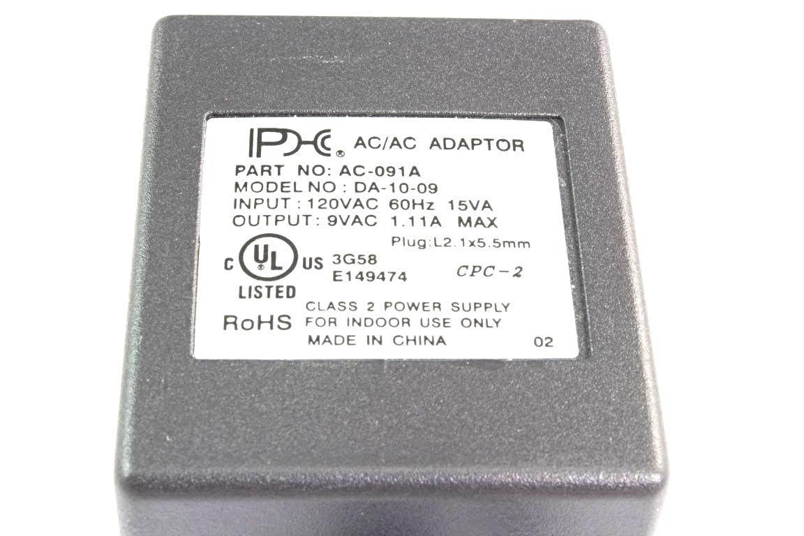 AC-AC Power Supply 9V AC @ 1110mA; 2.1 x 5.5mm — AC-DC PowerShack