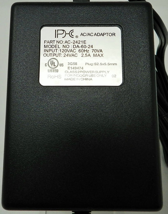 Ac Ac Power Supply 24v Ac 2500ma 2 5 X 5 5mm — Ac Dc Powershack