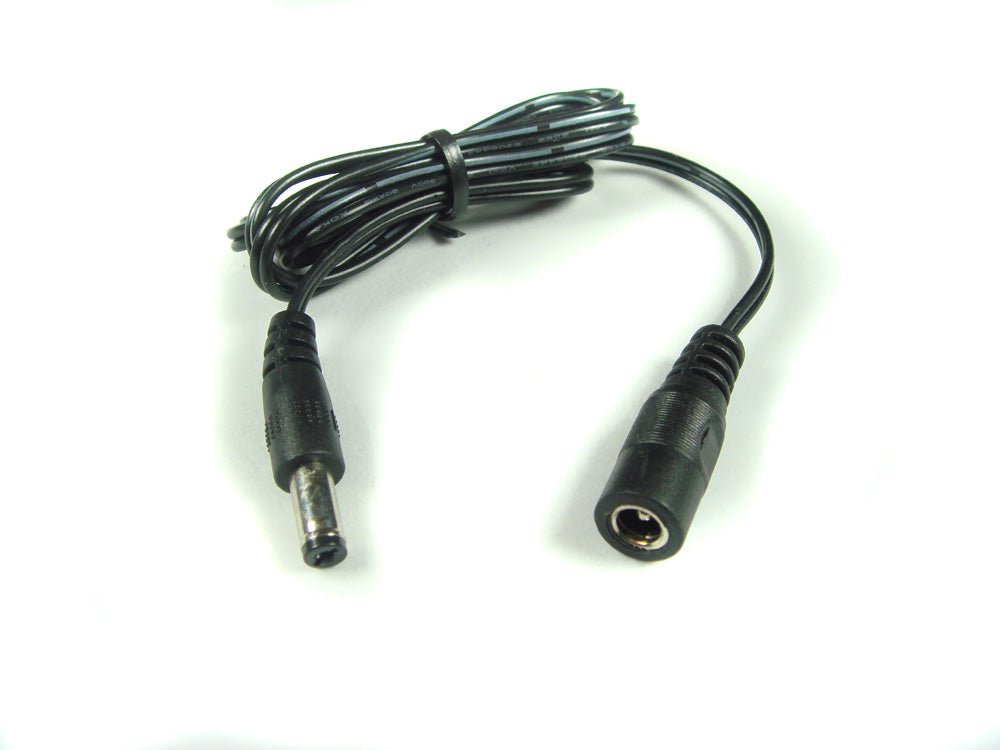 3ft 2.1mm x 5.5mm DC Power Extension Cable, 20 AWG BLACK | DC CABLE 20 ...