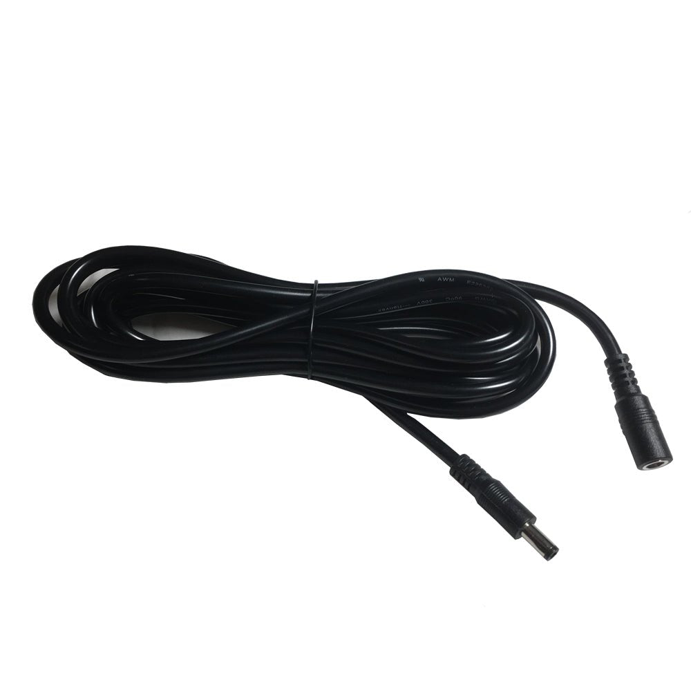 12ft 2.1mm x 5.5mm DC Power Extension Cable, 18 AWG BLACK | AC-DC ...