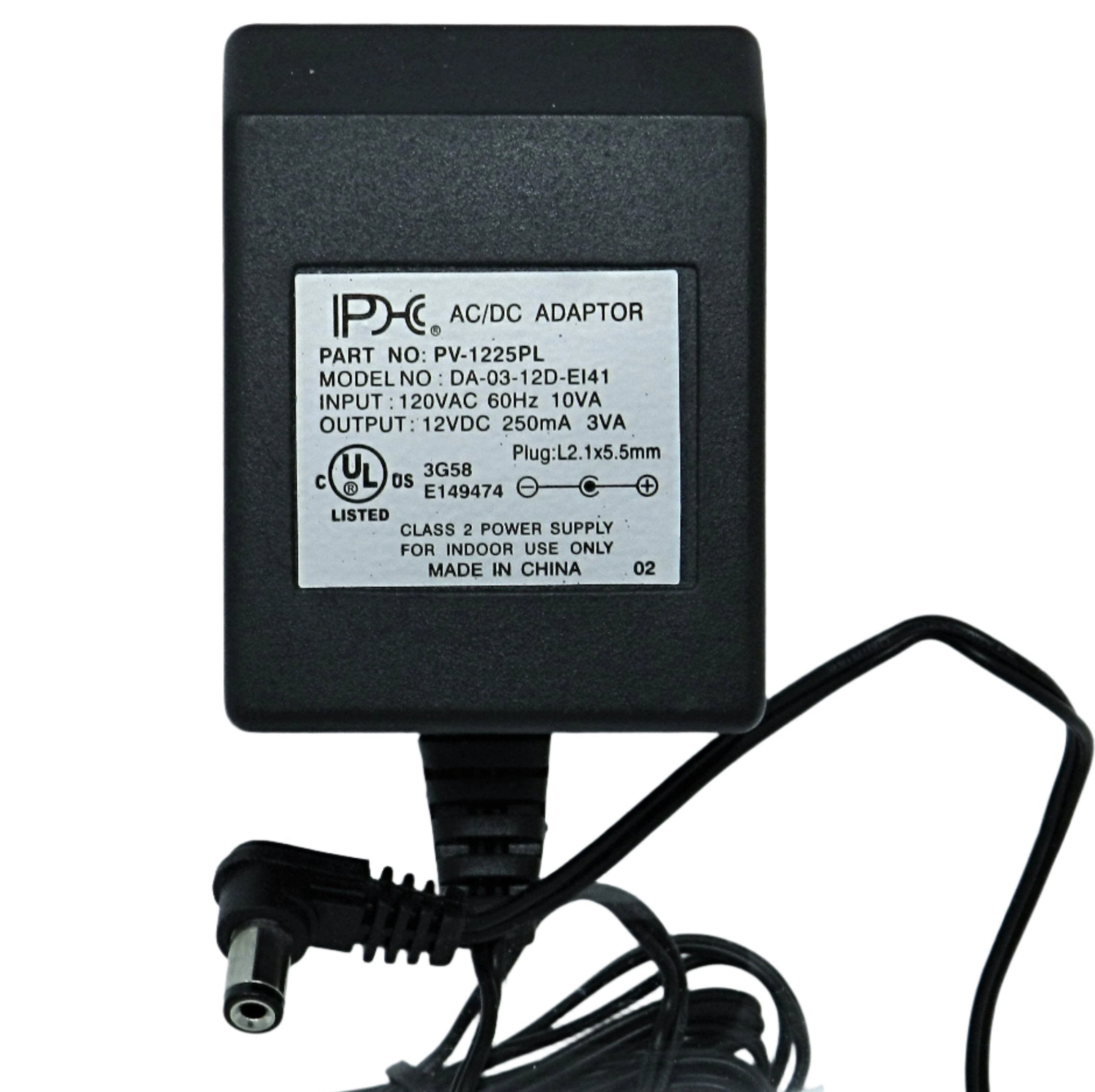 AC-DC Linear Power Supply 12V DC @ 250mA; 2.1 x 5.5mm (+) center polarity | AC-DC PowerShack